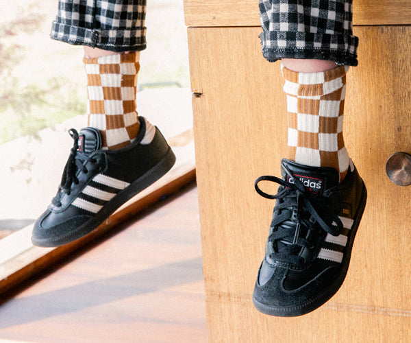 Checkerboard Cotton Crew Socks – WELD